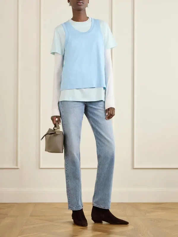 Wardrobe.NYC Layered Cotton-jersey T-shirt