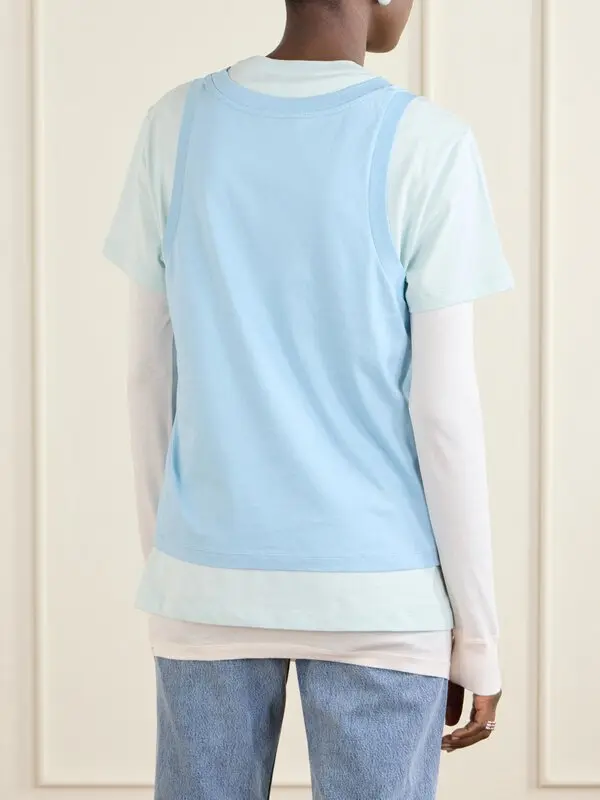 Wardrobe.NYC Layered Cotton-jersey T-shirt