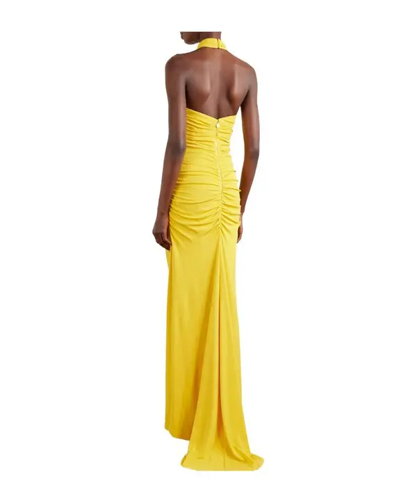 Carolina Herrera Satin Halterneck Gown