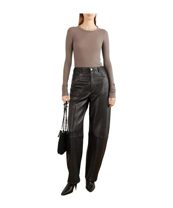 ARMA Leather Wide-leg Pants