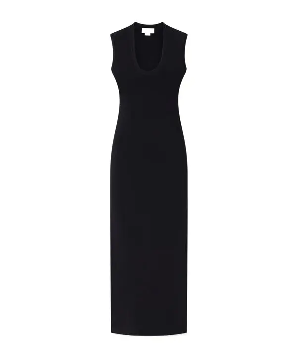 Stella McCartney Ribbed Trim Jersey Midi Dress