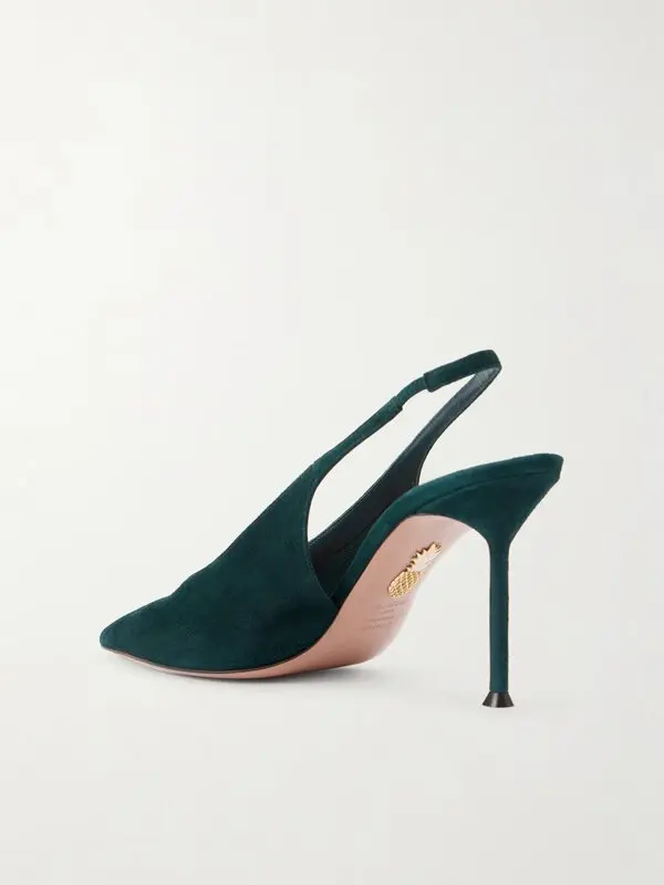 AQUAZZURA Suede Slingback Pumps