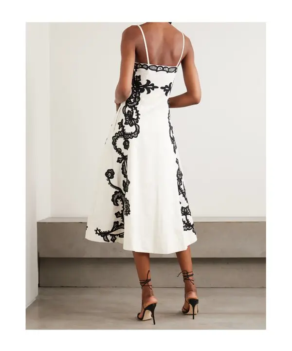 Ulla Johnson Miray Cami Embroidered Midi Dress