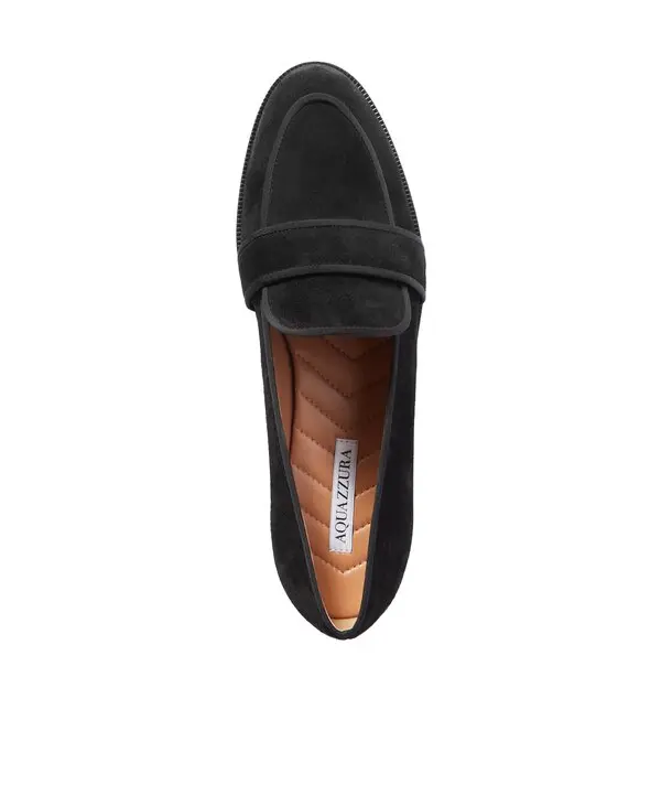 AQUAZZURA Grosgrain Trimmed Loafers