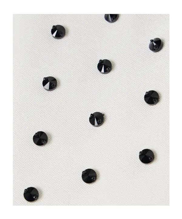 Carolina Herrera Cropped Crystal-embellished Knitted Top
