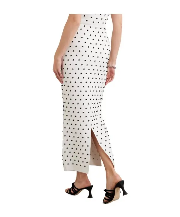 Carolina Herrera Cropped Crystal-embellished Knitted Top