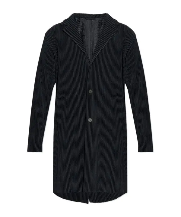 Issey Miyake Button-fastening Coat - Black