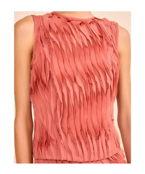 Ulla Johnson Bias Cut Chiffon Sleeveless Top