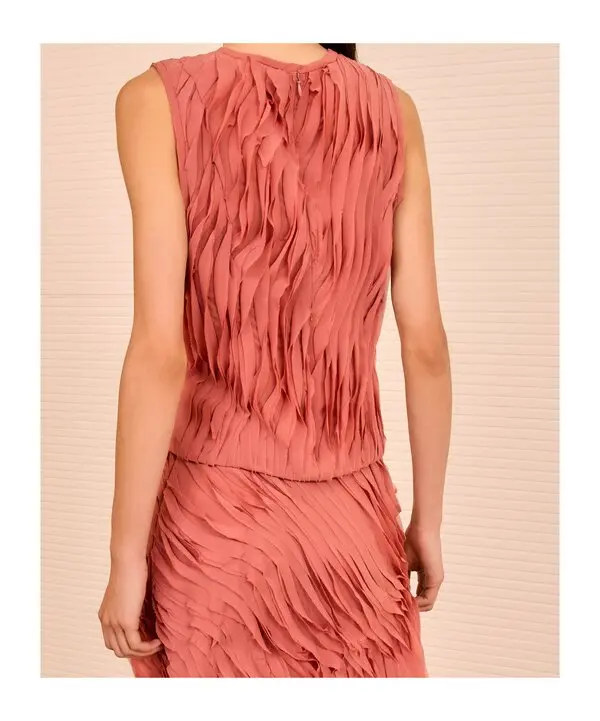 Ulla Johnson Bias Cut Chiffon Sleeveless Top