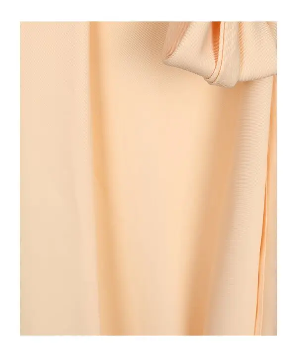 Alberta Ferretti V-neck Maxi Dress With Waist Tie And Wide Sleeves