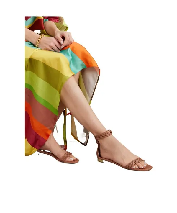 AQUAZZURA Solid Color Leather Sandals
