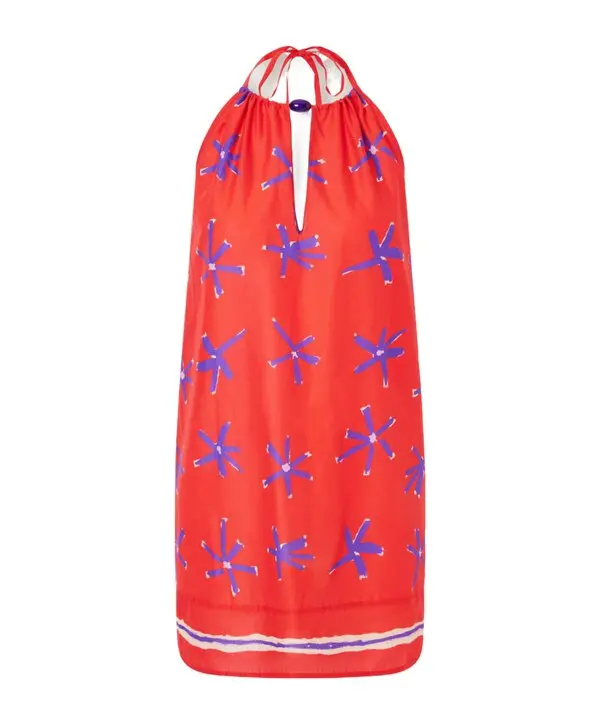 Staud Dani Printed Mini Dress - Red