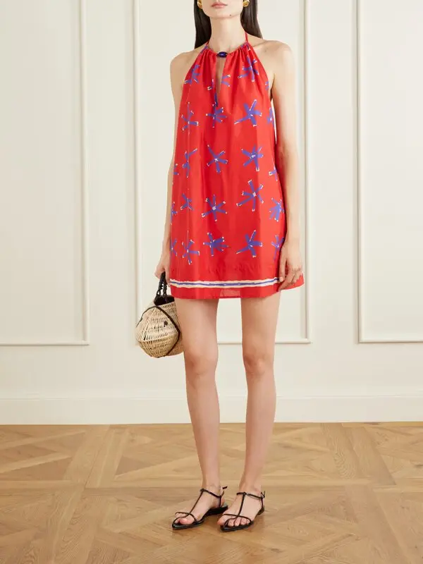 Staud Dani Printed Mini Dress