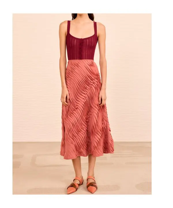 Ulla Johnson Patchwork Midi Skirt