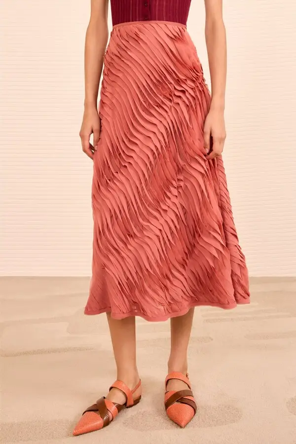 Ulla Johnson Patchwork Midi Skirt