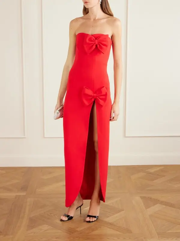 Alessandra Rich Strapless Bow-decorated Dress