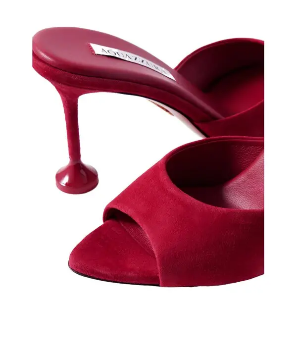 AQUAZZURA Suede Mules With Martini Heel
