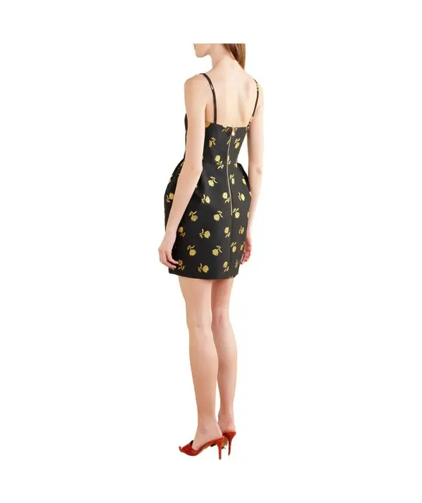 Carolina Herrera Embroidered Jacquard Mini Dress