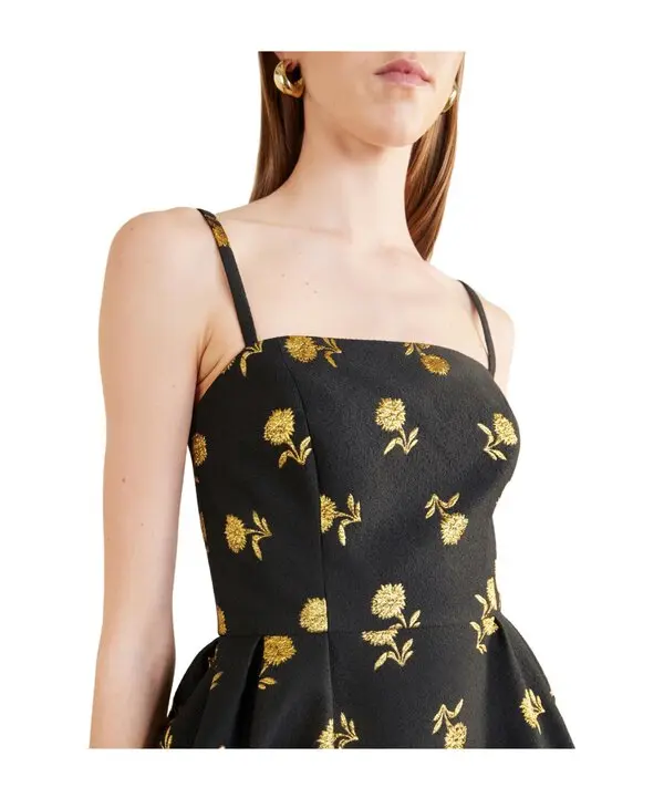 Carolina Herrera Embroidered Jacquard Mini Dress