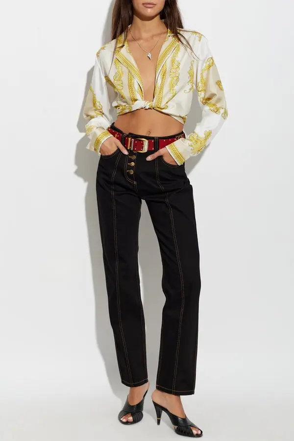 Versace Silk Shirt With An Asymmetric Cut