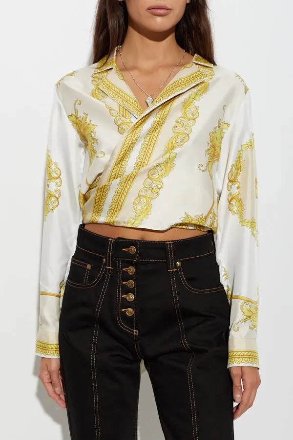Versace Silk Shirt With An Asymmetric Cut