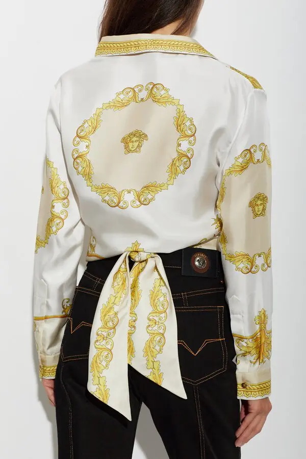 Versace Silk Shirt With An Asymmetric Cut