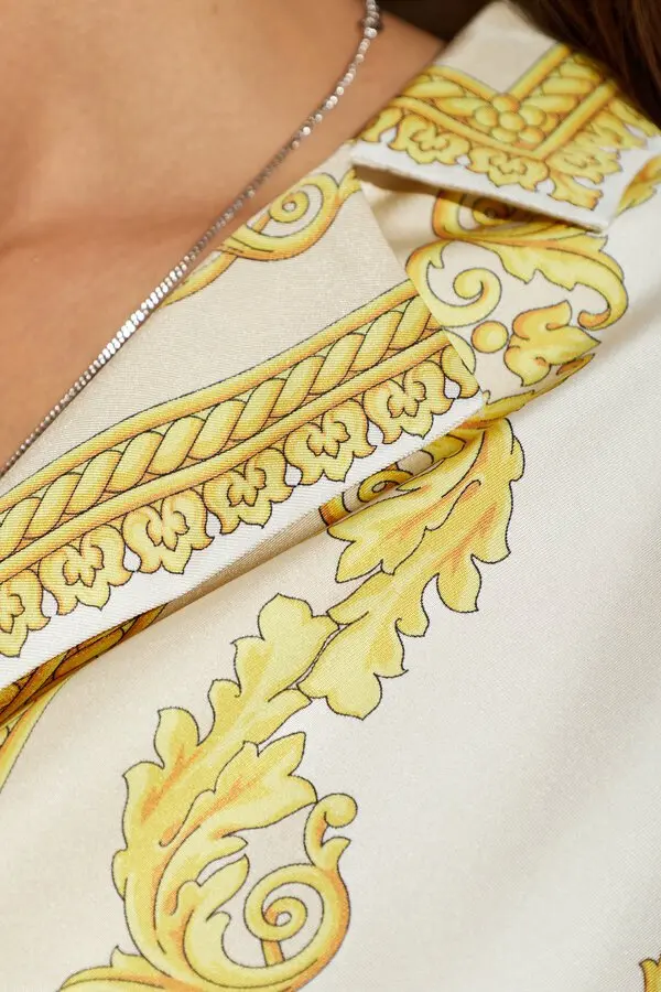 Versace Silk Shirt With An Asymmetric Cut