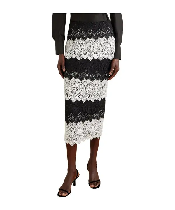 Carolina Herrera Lace Midi Skirt