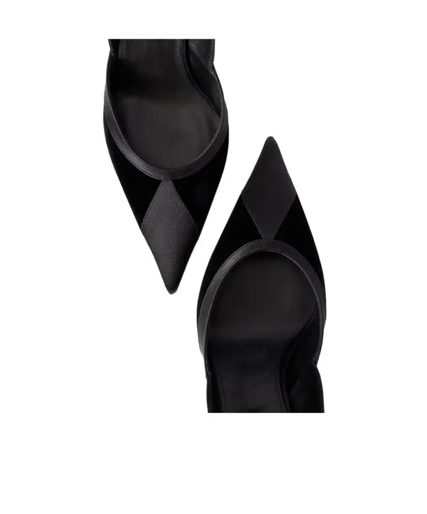AQUAZZURA Velvet And Satin Pumps