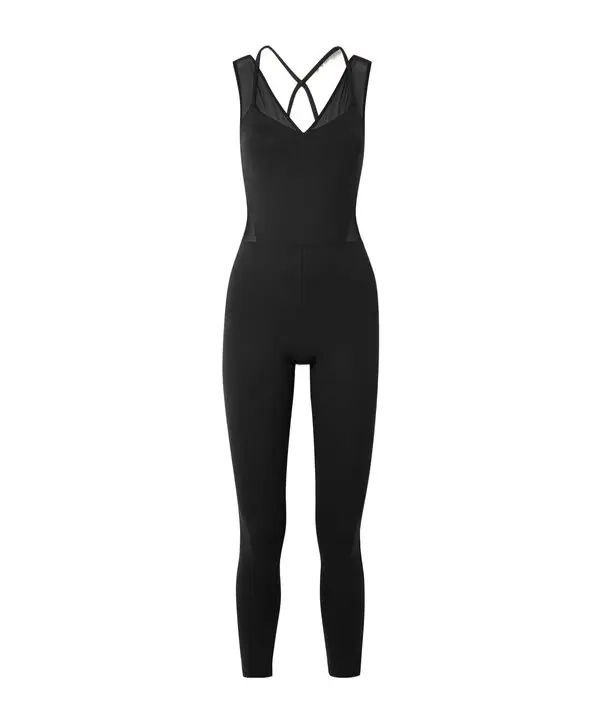 ERES Devi Tulle-trimmed Stretch-jersey Jumpsuit