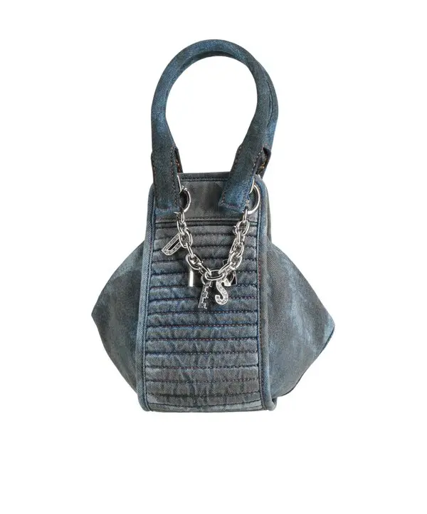 DIESEL® Denim Embellished Top Handle Bag - Black