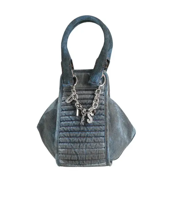 DIESEL® Denim Embellished Top Handle Bag