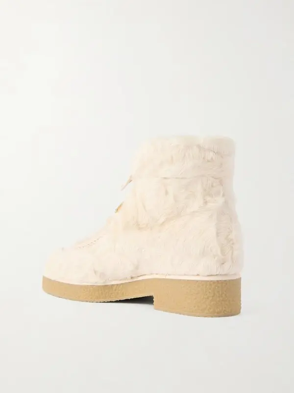 AQUAZZURA Solid Color Shearling Boots