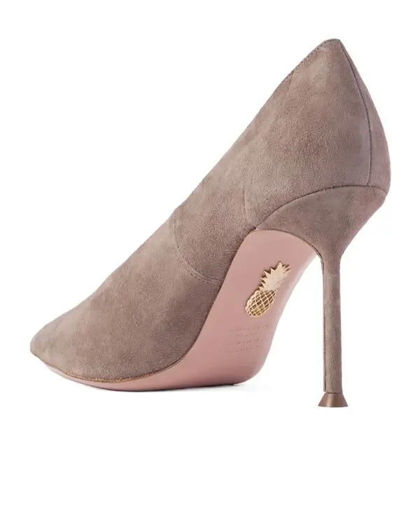 AQUAZZURA Voltaire 85 Suede Pumps