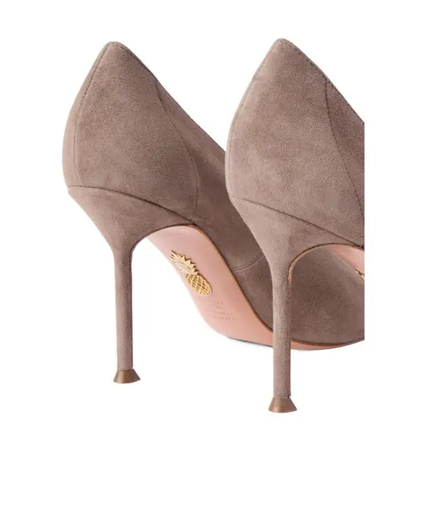 AQUAZZURA Voltaire 85 Suede Pumps