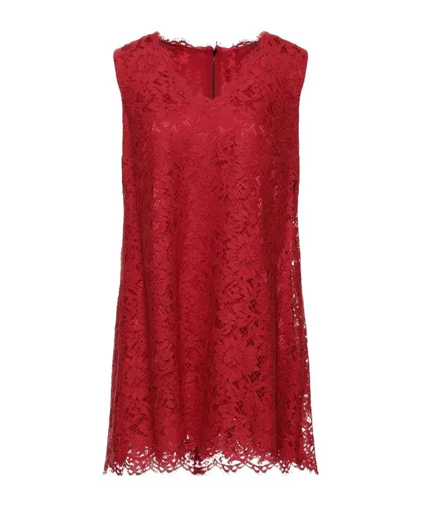 Dolce & Gabbana Lace V-neck Sleeveless Dress