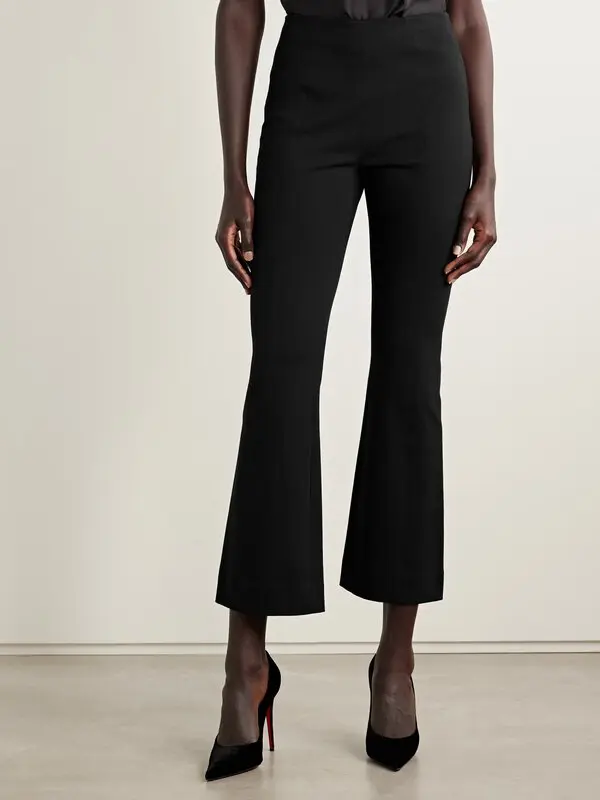 Carolina Herrera Ponte Flared Casual Pants