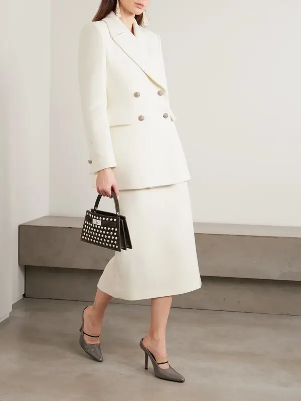 Alessandra Rich Double-breasted Wool Blazer