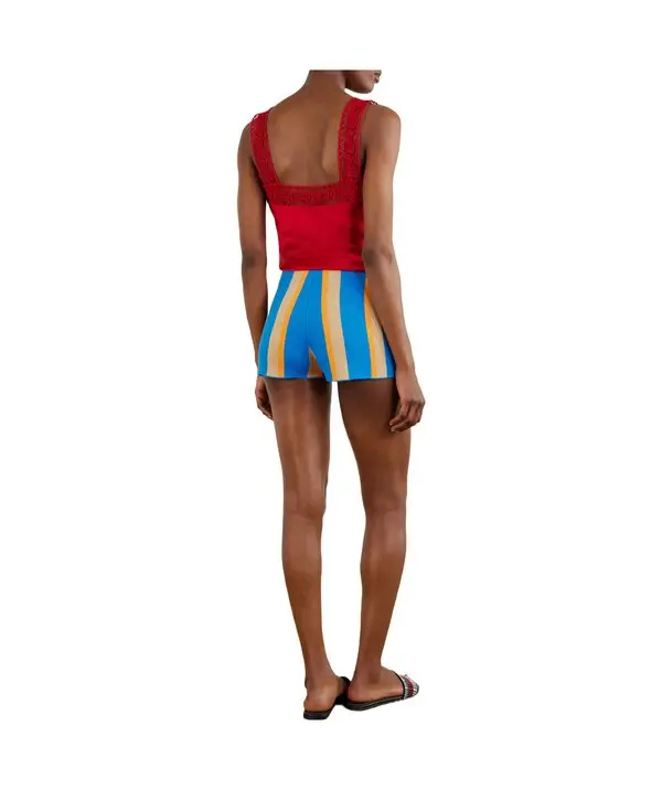 Staud Sunny Striped Shorts