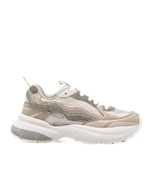 Emporio Armani Lace-up Textured Sole Sneakers - Nude