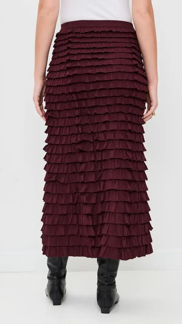 Ulla Johnson Layered Ruffle Midi Skirt
