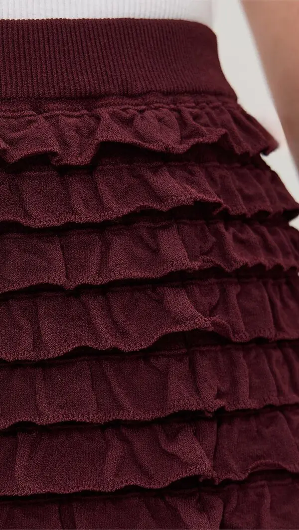 Ulla Johnson Layered Ruffle Midi Skirt