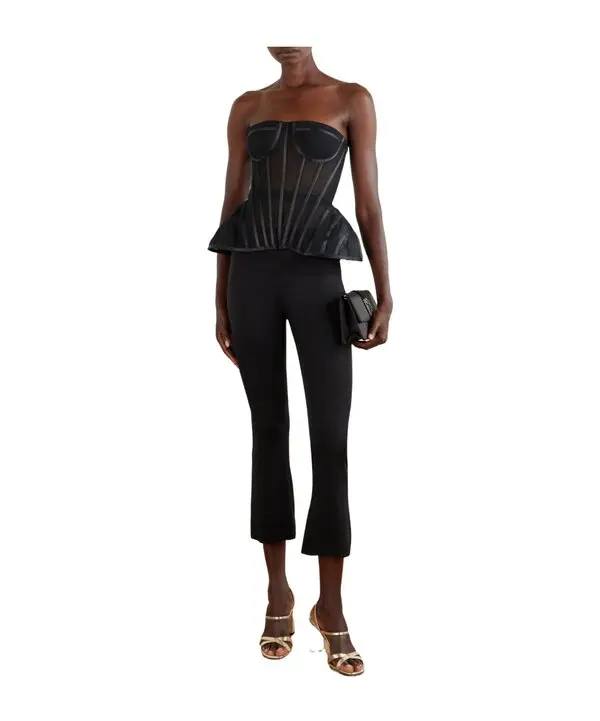 Carolina Herrera Strapless Tulle Bustier Top