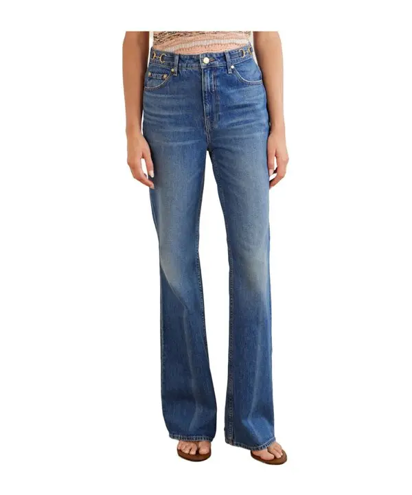 Ulla Johnson Colette Embellished High-rise Straight-leg Jeans