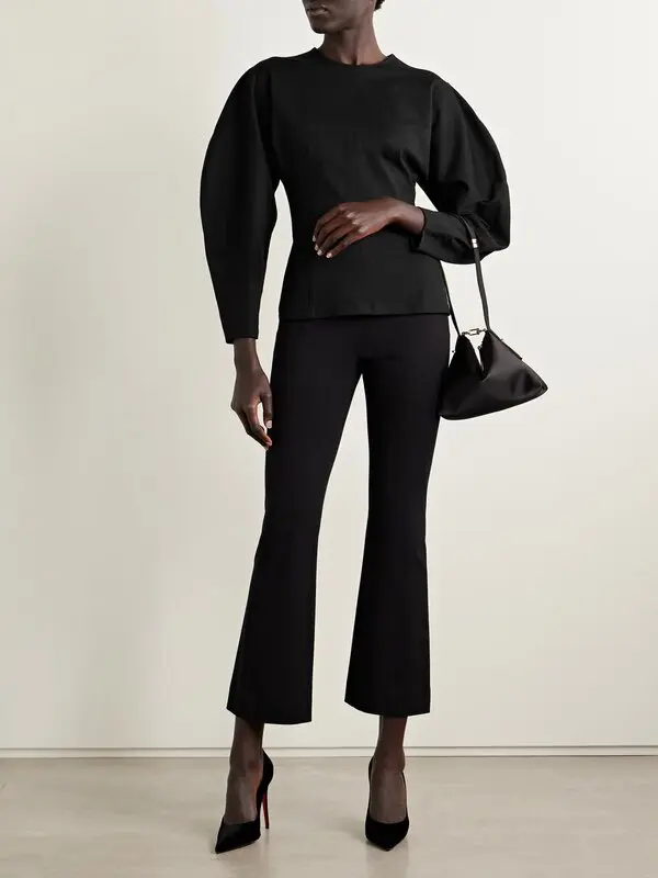 Carolina Herrera Arc Round Neck Top