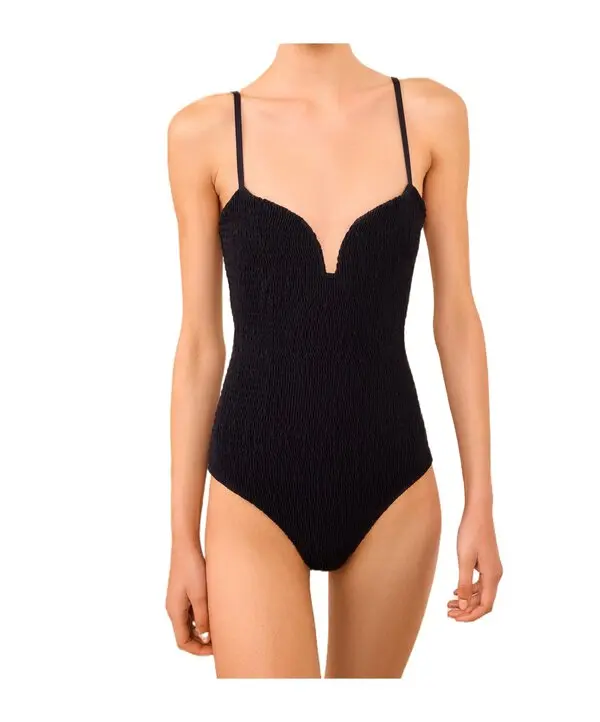 Ulla Johnson Biarritz Smocked One Piece - Black