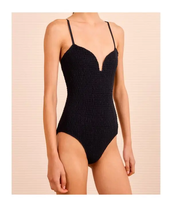 Ulla Johnson Biarritz Smocked Swimsuit