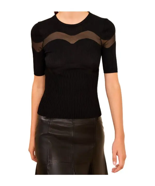 Ulla Johnson Ayla Short Sleeve Top - Black