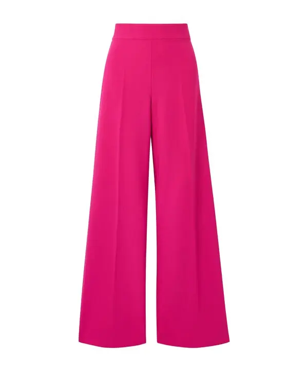 Carolina Herrera Diane Wool Blend Wide-leg Pants - Purple-red