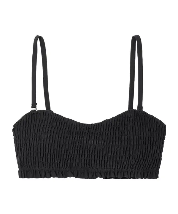 Ulla Johnson Marseille Pleated Bikini Top - Black